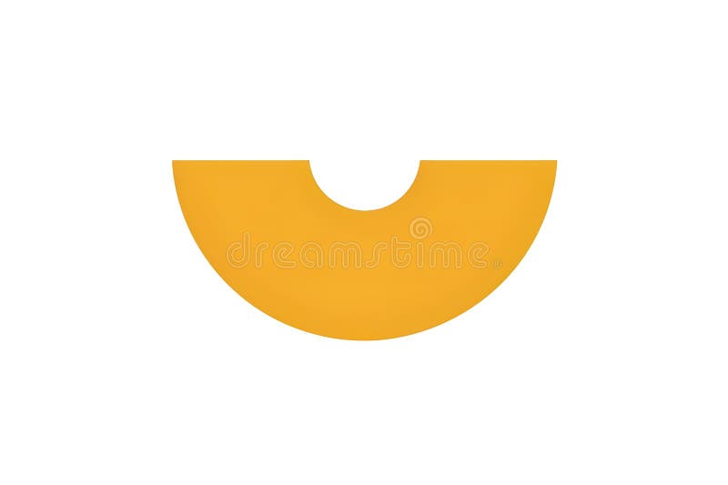 Abstract Yellow Semicircle Shape, a Visual Exploration of Geometric ...