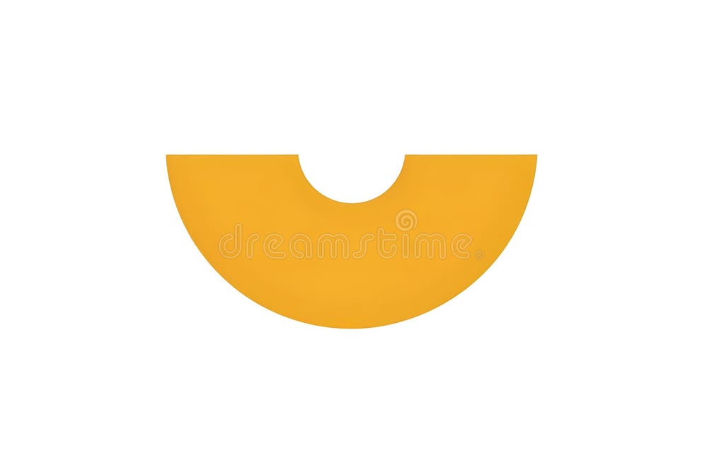 Abstract Yellow Semicircle Shape, a Visual Exploration of Geometric ...