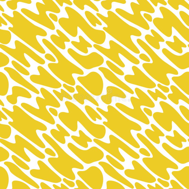 Abstract Yellow Shapes Seamless Pattern Stock Vector - Illustration of ...