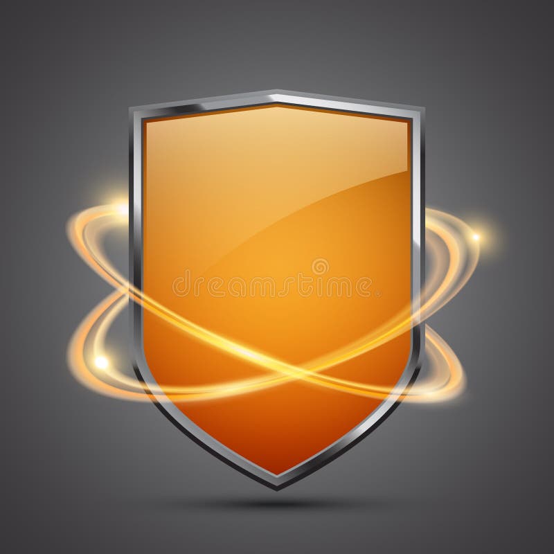 Yellow Shield Blank Logo Icon Design Template, Privacy Protection or ...