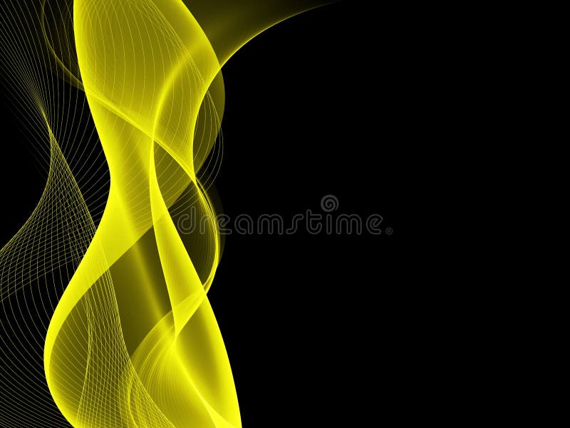 Abstract Soft Yellow Waves Background Stock Illustration - Illustration ...