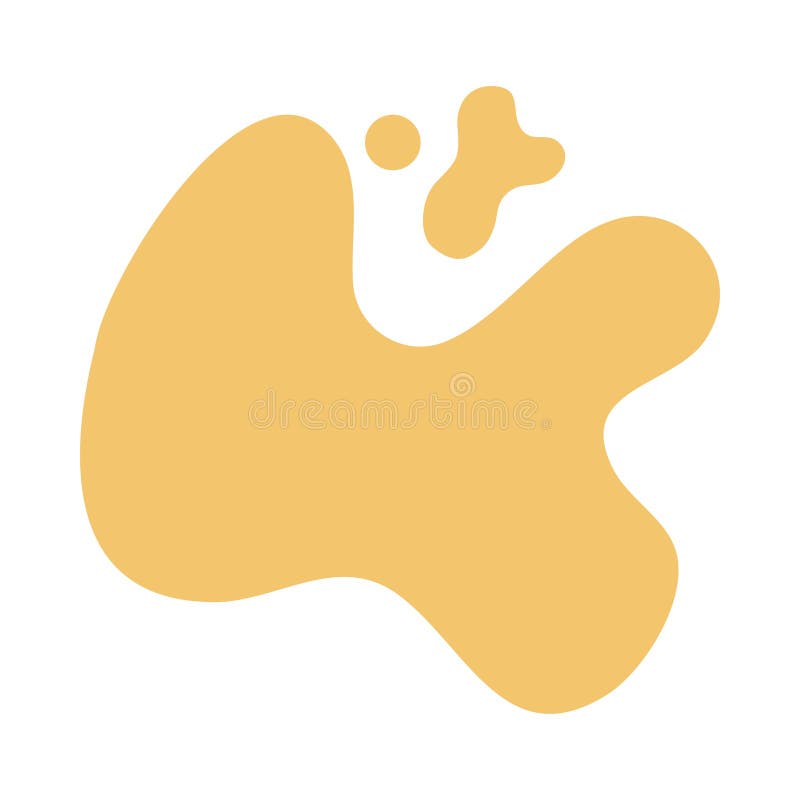 Abstract Yellow Splash Blob Shape Icon Stock Vector - Illustration of ...