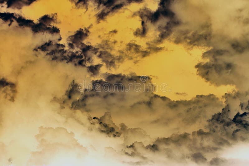 Abstract Yellow Storm Clouds Stock Image - Image of outdoors, dramatic ...