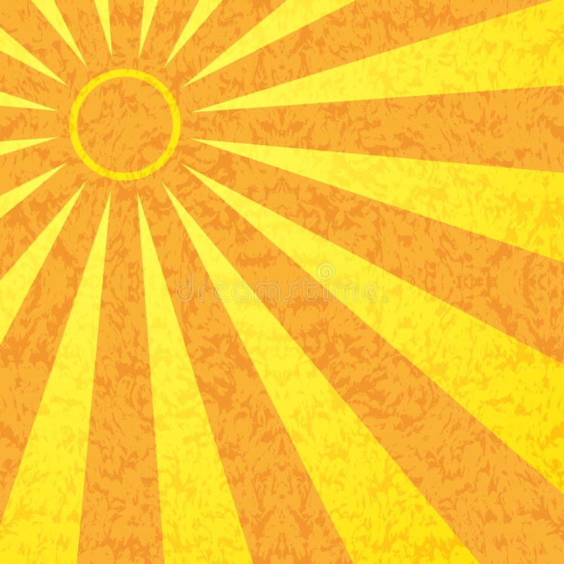 Abstract Yellow Sun Rays. Summer Vector Sunray Illustration Stock ...