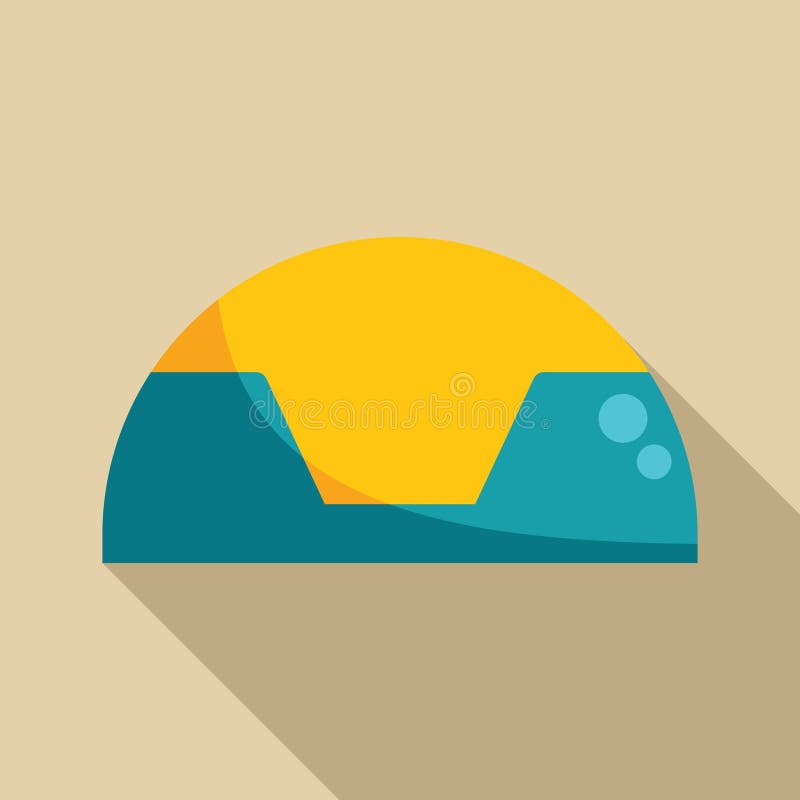 Abstract Yellow Sun Setting Behind Blue Mountains with Long Shadow ...