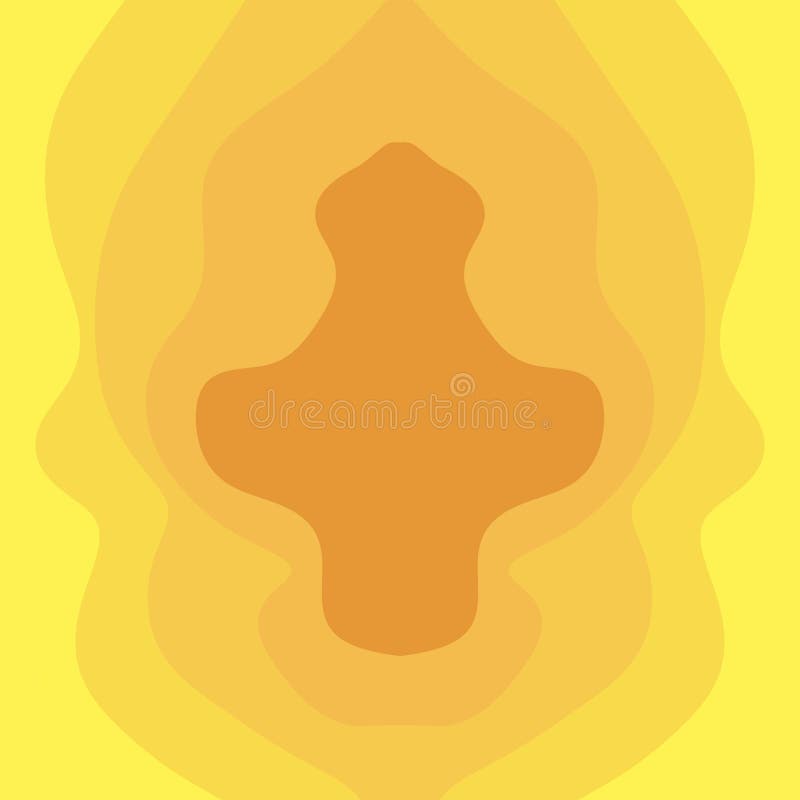 Abstract Yellow Symmetrical Design Stock Illustration - Illustration of ...