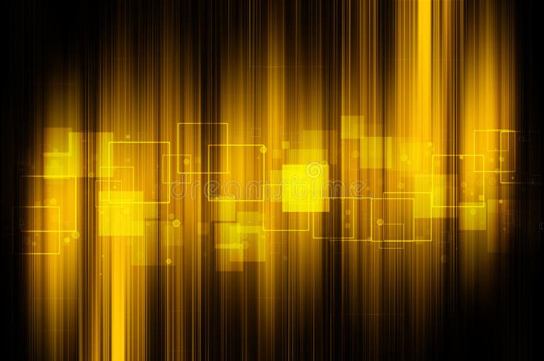 Abstract Yellow Tech Background Stock Illustration - Illustration of ...
