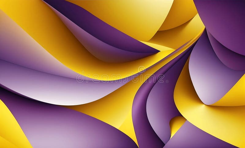 Abstract Yellow and Violet Background, Wallpaper of Waves, Veils ...