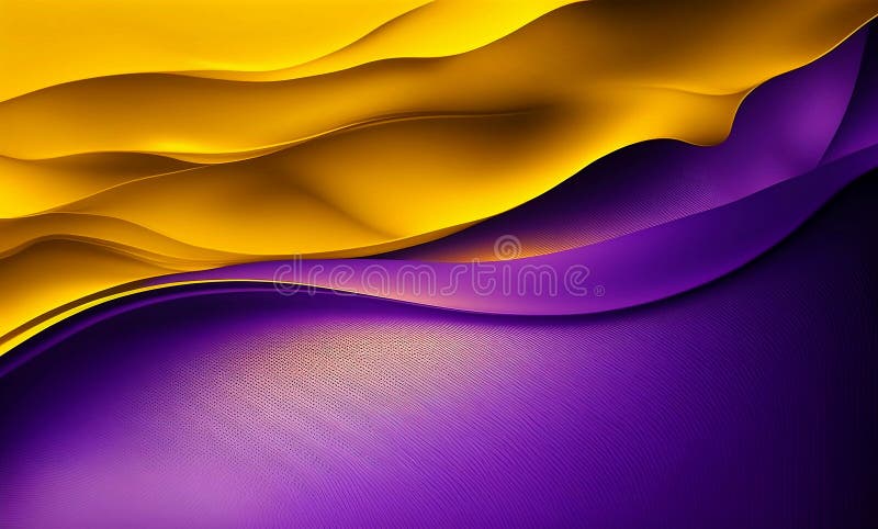 Abstract Yellow and Violet Background, Wallpaper of Waves, Veils ...