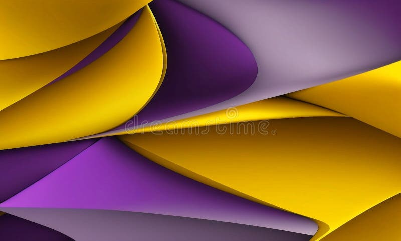 Abstract Yellow and Violet Background, Wallpaper of Waves, Veils ...