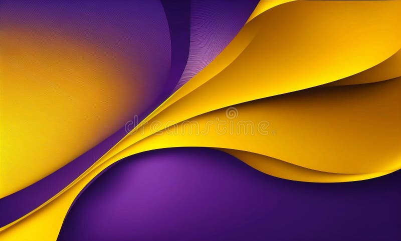 Abstract Yellow and Violet Background, Wallpaper of Waves, Veils ...