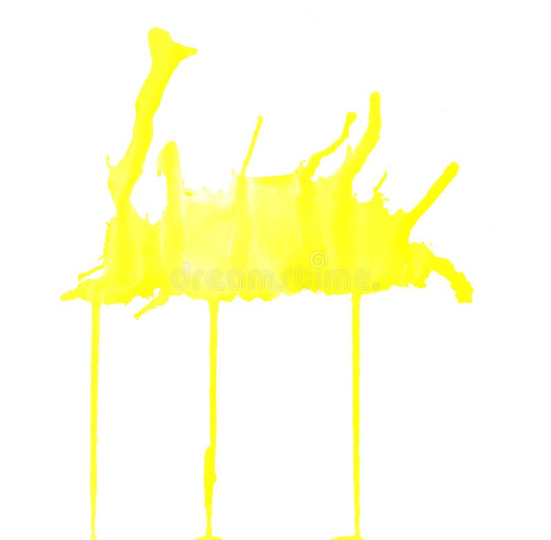 Abstract Yellow Watercolor Splash Background. Art by Painted Image ...