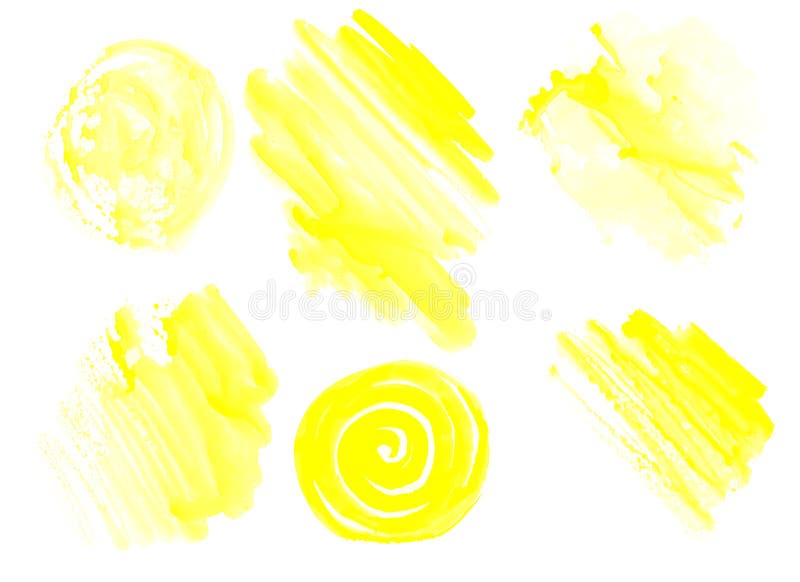 Abstract Yellow Watercolor Splash Background. Art by Painted Image ...