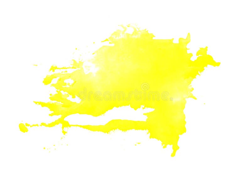Abstract Yellow Watercolor Splash Background. Art by Painted Image ...