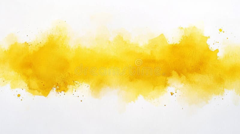 Abstract Yellow Watercolor Wash Background Stock Illustration ...