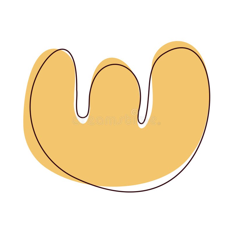 Abstract Yellow Wave Blob Shape Icon Stock Illustration - Illustration ...
