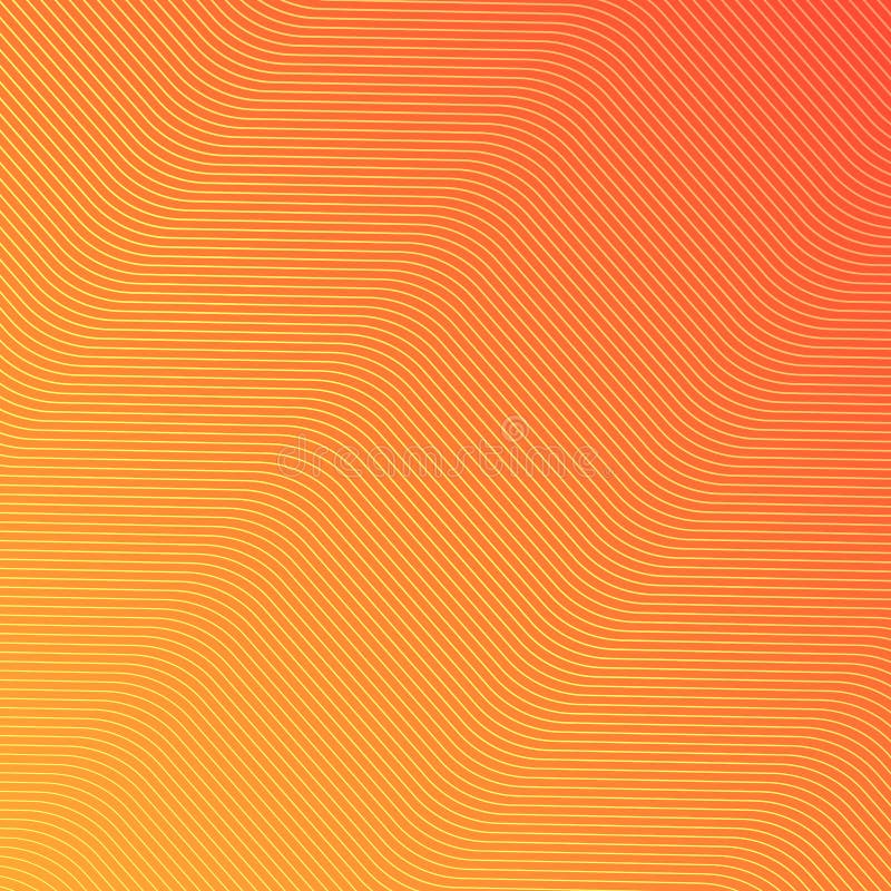 Abstract Yellow Wave Lines Pattern on Orange Background and Texture ...