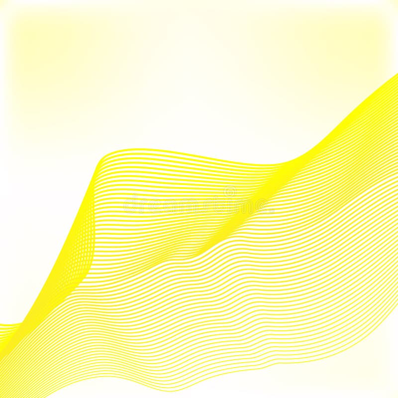 Abstract Yellow Wave. Template with Blend Shapes Stock Vector ...