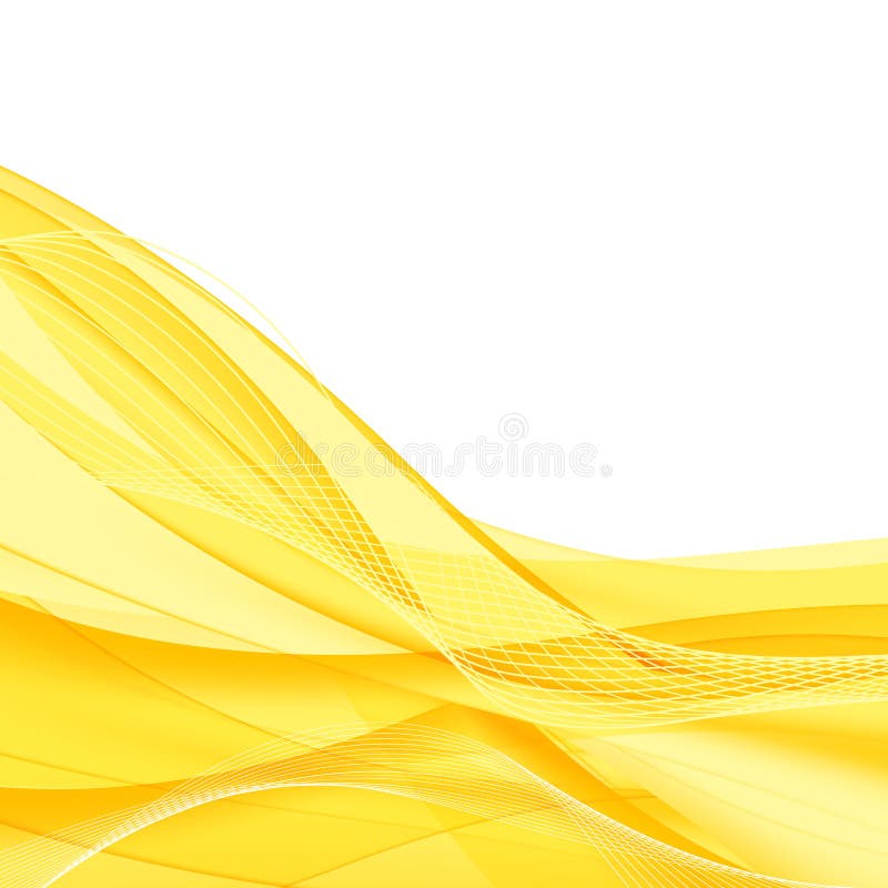 Abstract Yellow Background with Wave. Vector Illustration Stock Vector ...