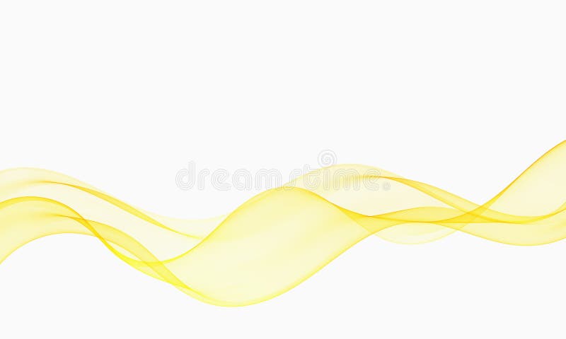 Abstract Yellow Waves Gently Flow Across a White Background, Ideal for ...