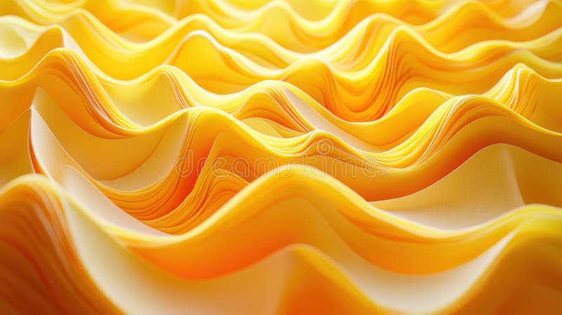 Abstract Yellow Waves stock illustration. Illustration of modern ...