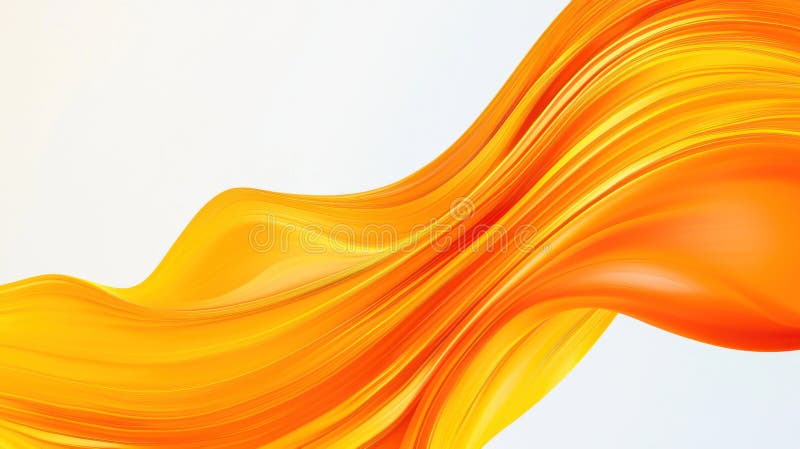 Abstract Yellow and White Gradient Wave Pattern with Smooth Flowing ...