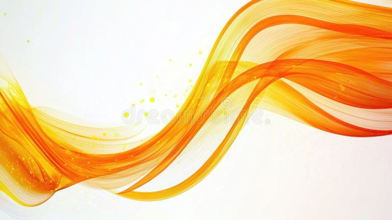 Abstract Yellow and White Gradient Wave Pattern with Smooth Flowing ...