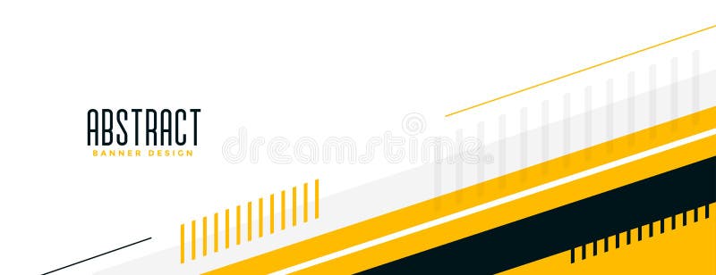 Abstract Yellow White Memphis Style Wide Banner Design Vector ...