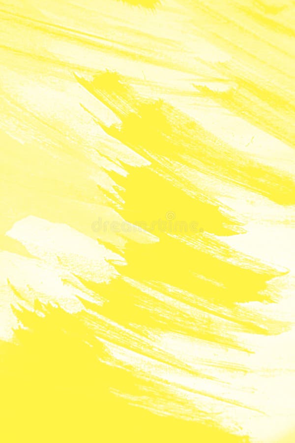 Abstract Summer Yellow and White Paint Grunge Brush Texture Background ...