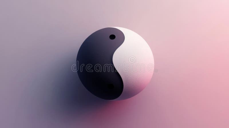 Abstract Yin Yang Sphere 3D Render Stock Illustration - Illustration of ...