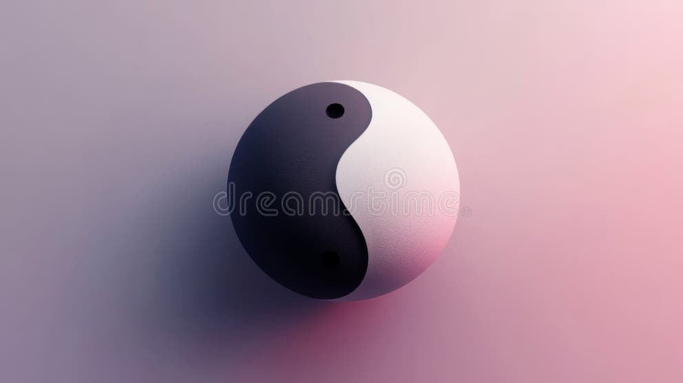 Abstract Yin Yang Sphere 3D Render Stock Illustration - Illustration of ...