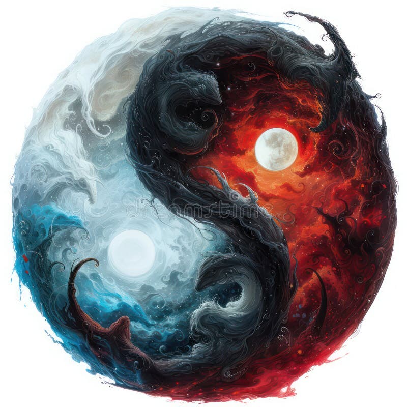 Abstract Yin Yang Style Illustrations Stock Illustration - Illustration ...