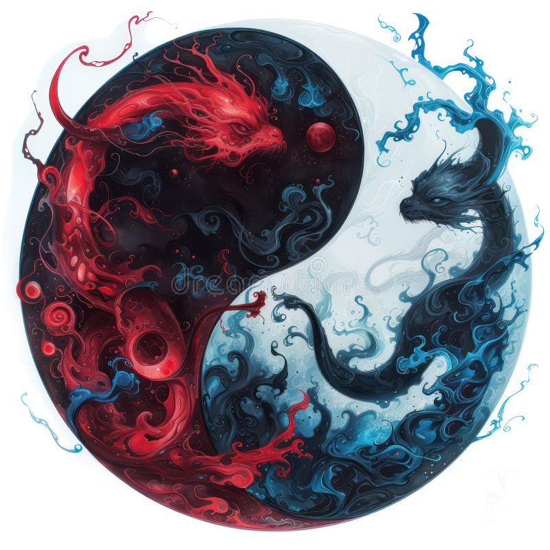 Abstract Yin Yang Style Illustrations Stock Illustration - Illustration ...