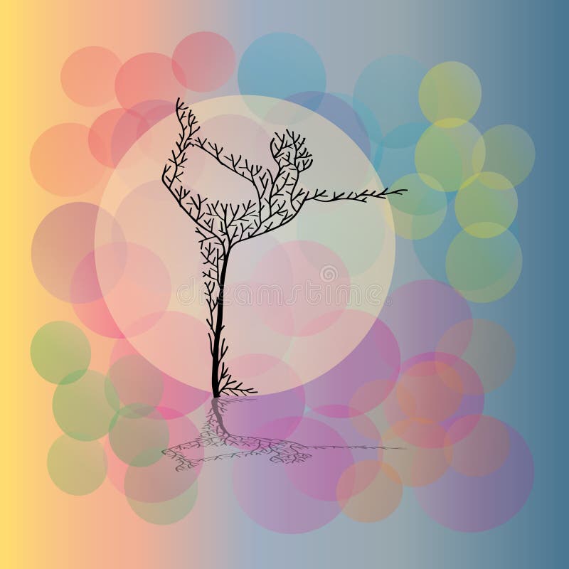 Abstract yoga pose stock vector. Illustration of human - 115068983