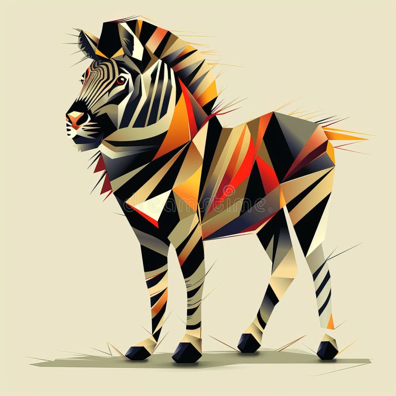 Abstract Zebra Artwork stock illustration. Illustration of digital ...