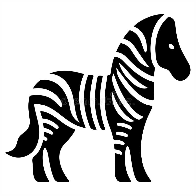 Abstract Zebra Design in Bold Black and White Vector Style Stock Vector ...