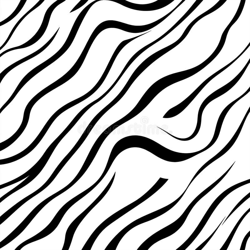 Abstract Zebra Pattern Black Lines on White Background Simple Seamless ...