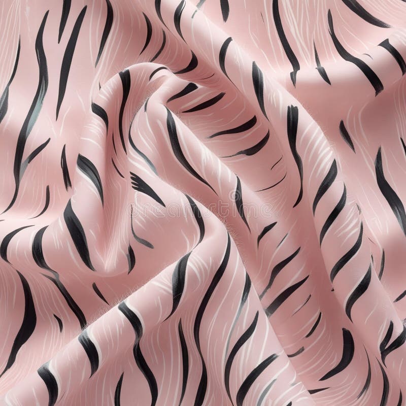 Abstract Zebra Stripe Pattern on Draped Fabric. Modern Animal Print ...