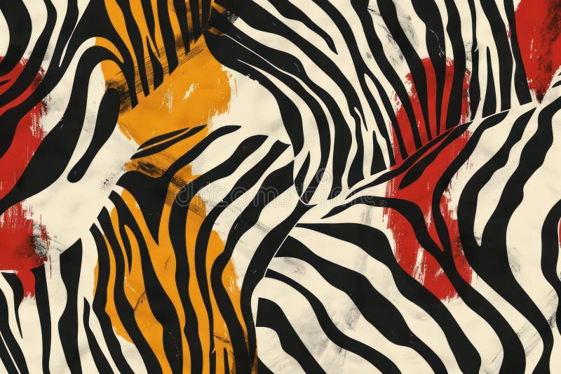 Abstract Zebra and Tiger Stripe Fusion Stock Illustration ...