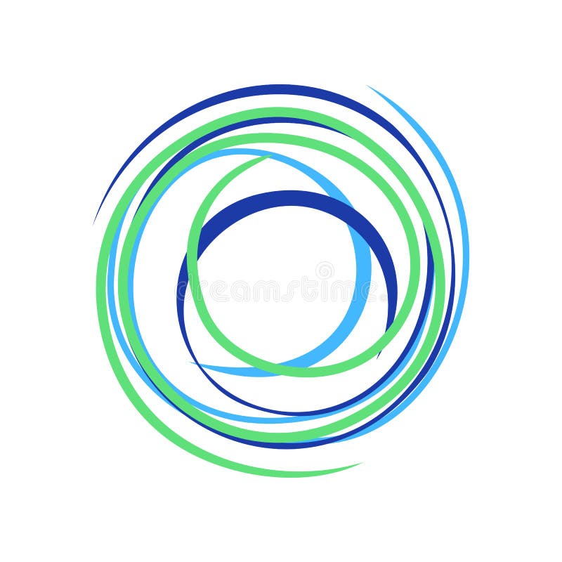 Abstract Zen Circle Wave Bond Symbol Logo Design Stock Vector ...