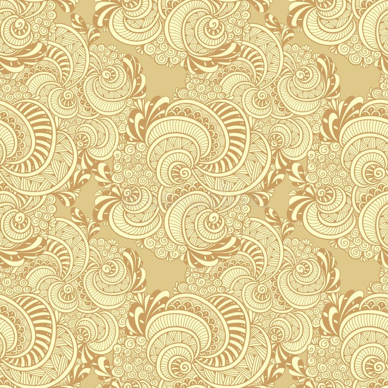 Abstract Zen Tangle Zen Doodle Marine Seamless Pattern Lilac Blue Stock ...