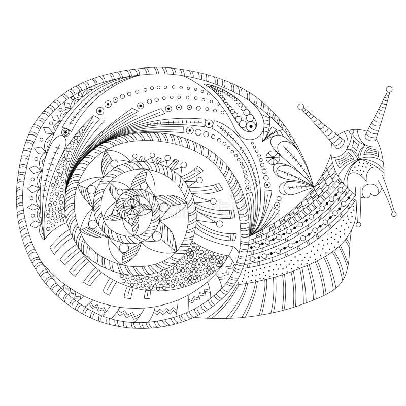 Abstract Zentangle Snails. Vector Illustration Stock Vector ...