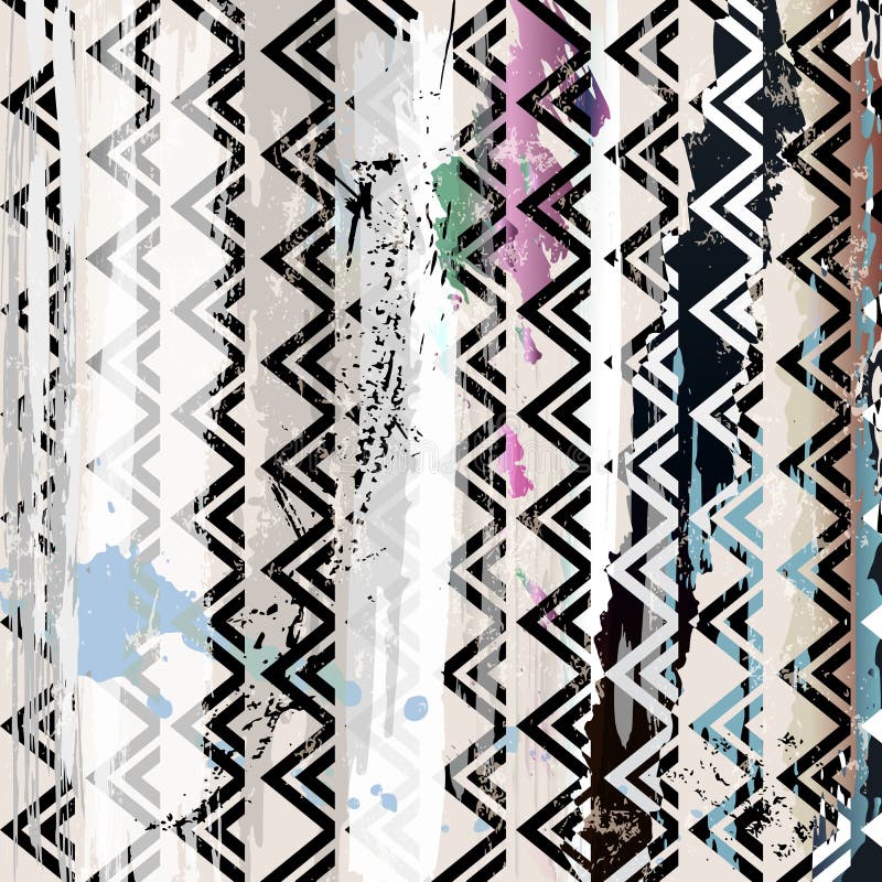 Abstract Zig Zag Composition, Stock Vector - Illustration of black ...