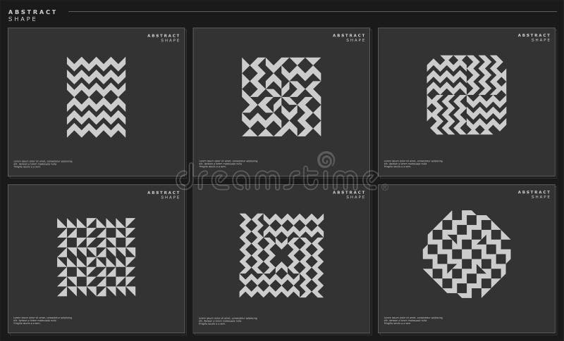 Abstract Zigzag Lines Design Template Set. Modern Stripe Line Graphic ...