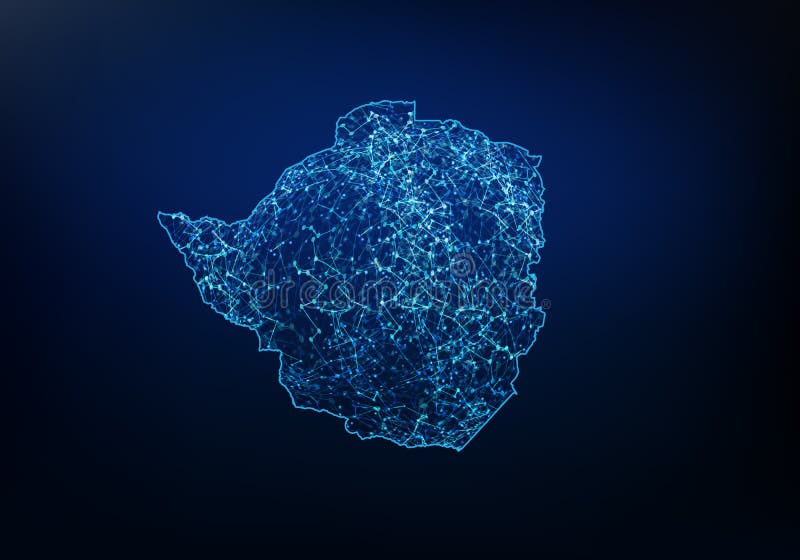 Modern of Zimbabwe Map Connections Network Design, Best Internet ...