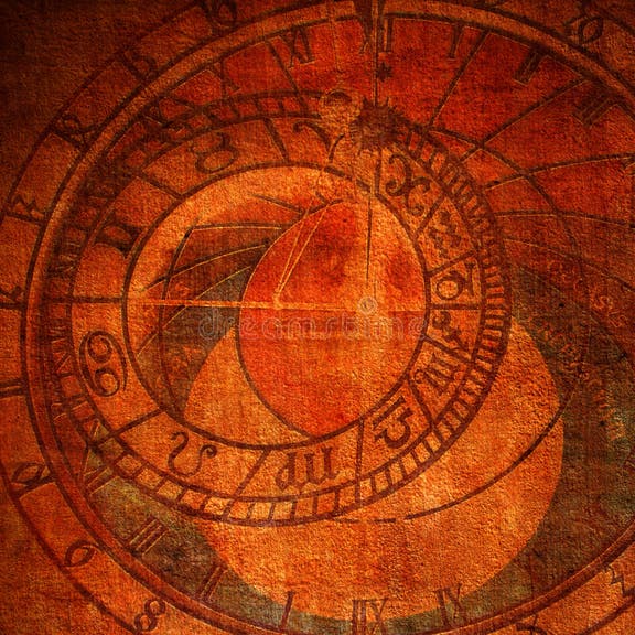 Abstract zodiac clock stock illustration. Illustration of effect - 6308087