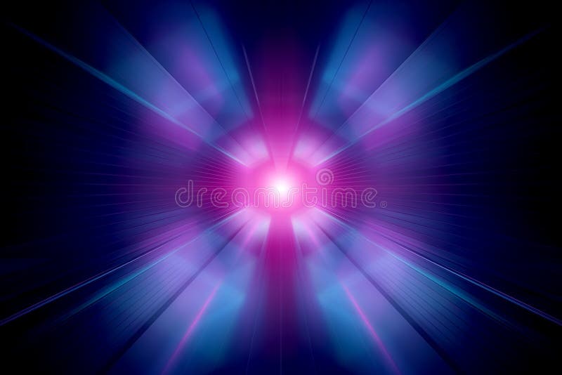 Abstract Zoom Effect in Blue and Pink Neon Tunnel Background Stock ...