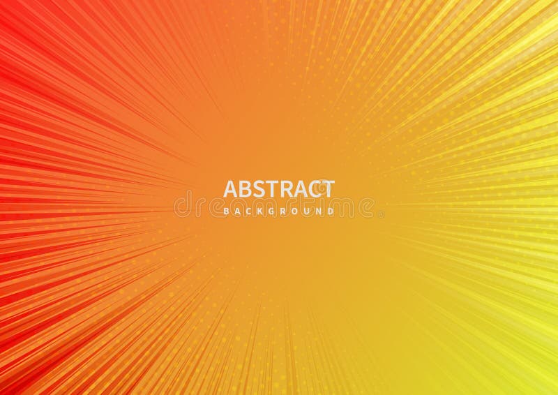Abstract Zoom Line on Orange and Yellow Background Stock Vector ...