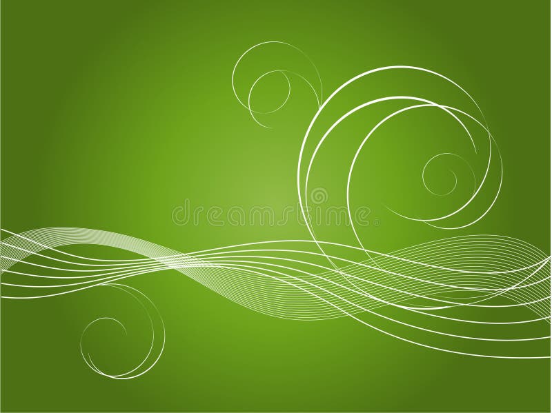 Abstracte Groene Krul vector illustratie. Illustration of elegantie ...