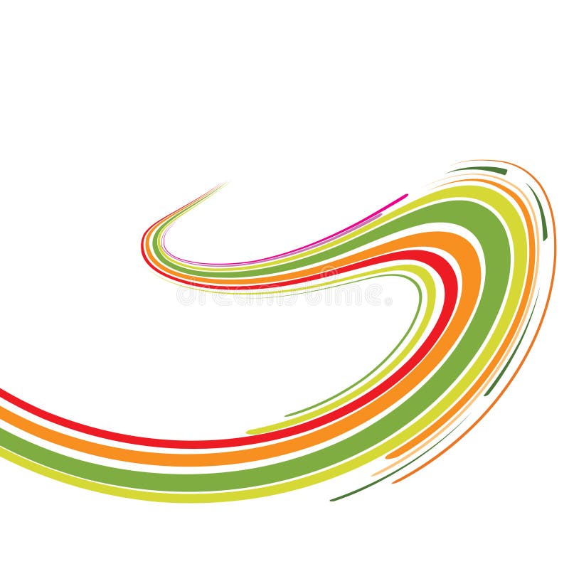 Abstracte Achtergrond Met Gebogen Lijnen Vector Illustratie ...